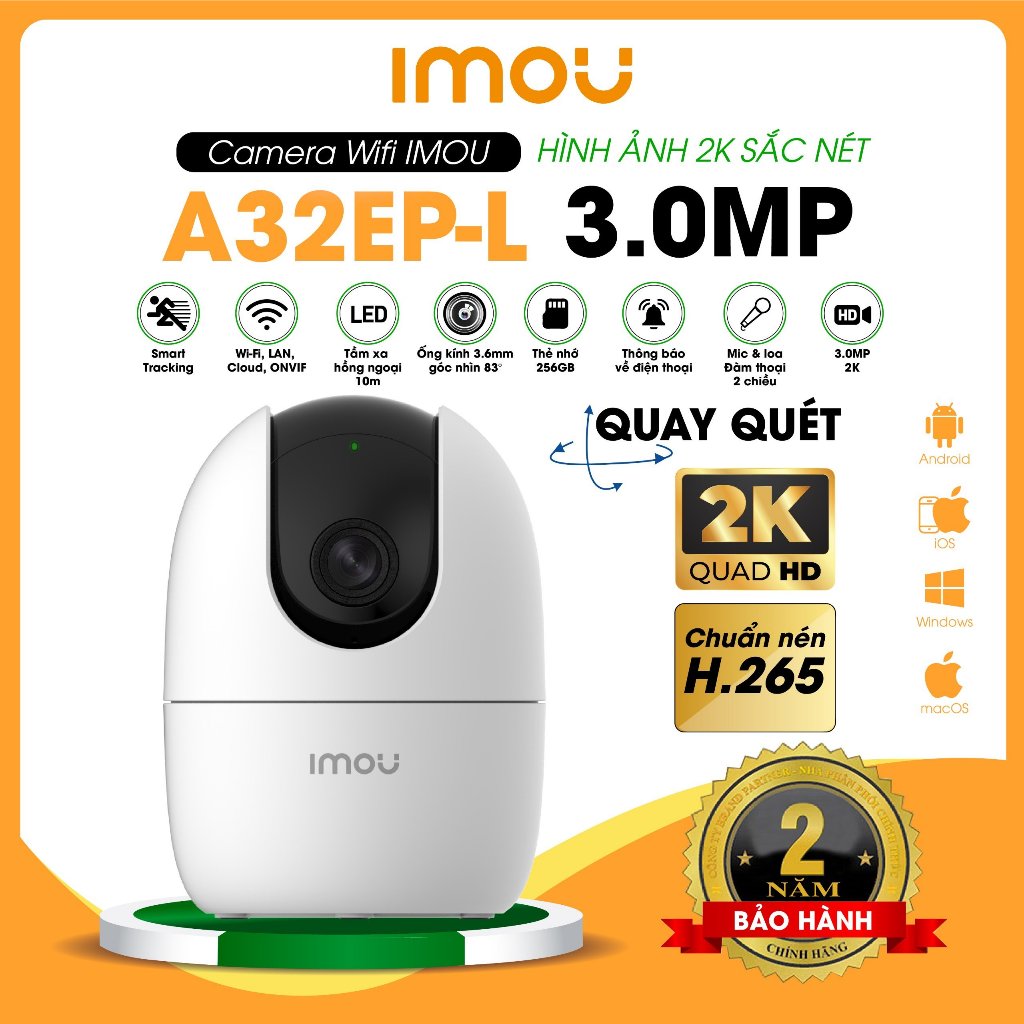 Camera Wifi IMOU A32 A52P - 3MP 5MP - A1 A2 Ranger 2, Xoay 360, Đàm ...