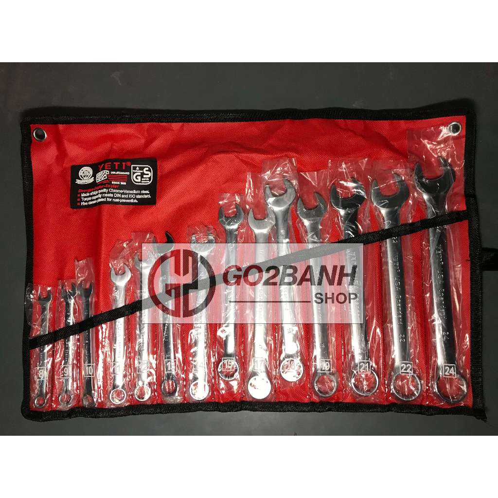 Bộ cờ lê vòng miệng Yeti 14 chi tiết 8mm-24mm | Shopee Việt Nam