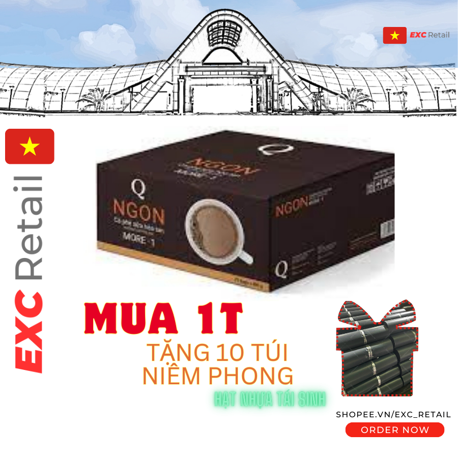 1 Thùng Cà phê Trần Quang NGON 21 Bịch x 480g (24 Gói x 20gr) Date mới | Shopee Việt Nam