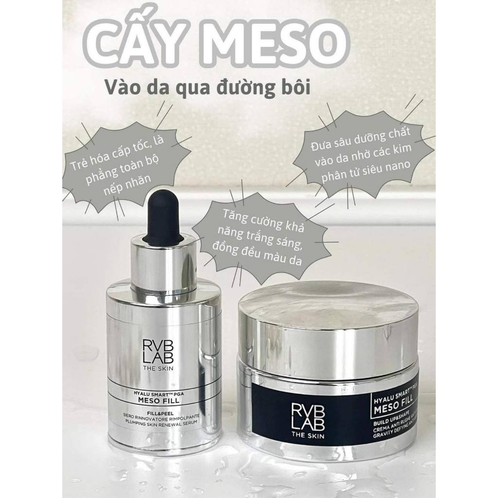 BỘ MESO FILL-nâng cơ,trẻ hóa da ,trắng da RVBLAB của Ý (Serum/Kem dưỡng ...