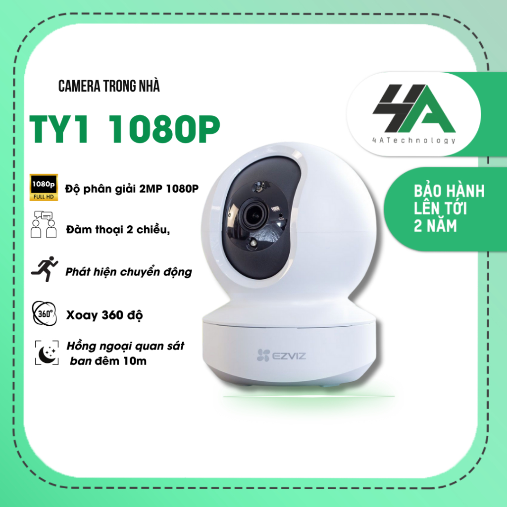 Camera wifi Ezviz, quay 360 độ, đàm thoại 2 chiều, TY1 H6C C6N Pro 2K ...