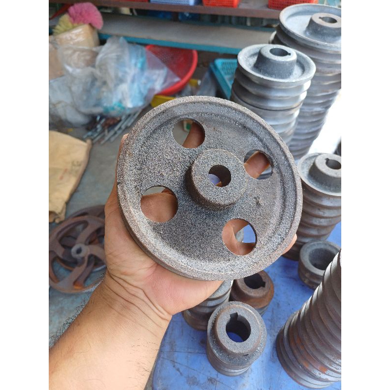 Buly (puly) gang 1 tấc 5 (150mm) 1 Rảnh, 2 Rảnh A,B lổ cốt từ 16 đến 28 ...