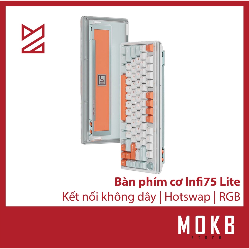 Bàn phím cơ Infi75 Lite - kết nối không dây 3 mode - Hotswap RGB cực ...