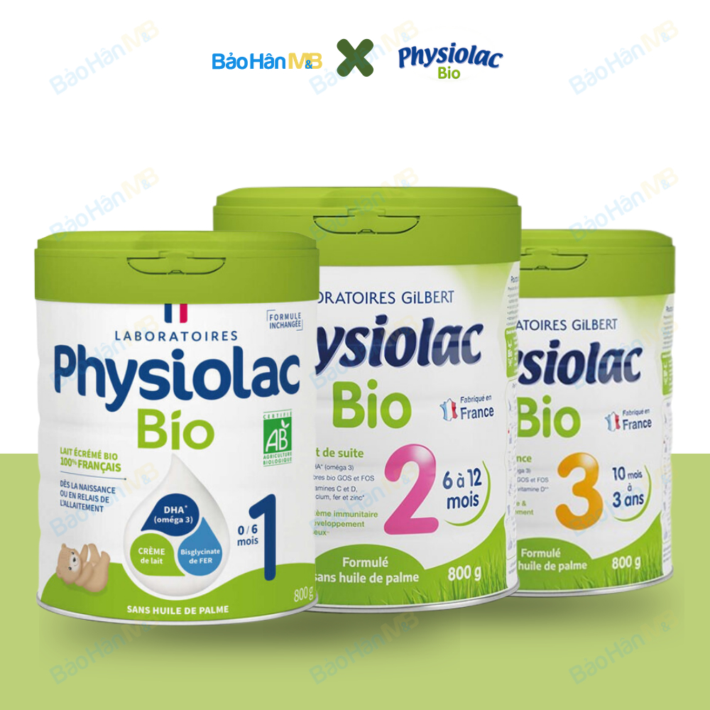 Sữa bột Physiolac Bio nhập khẩu Pháp số 1, 2, 3, 4 - Lon 800g | Shopee ...