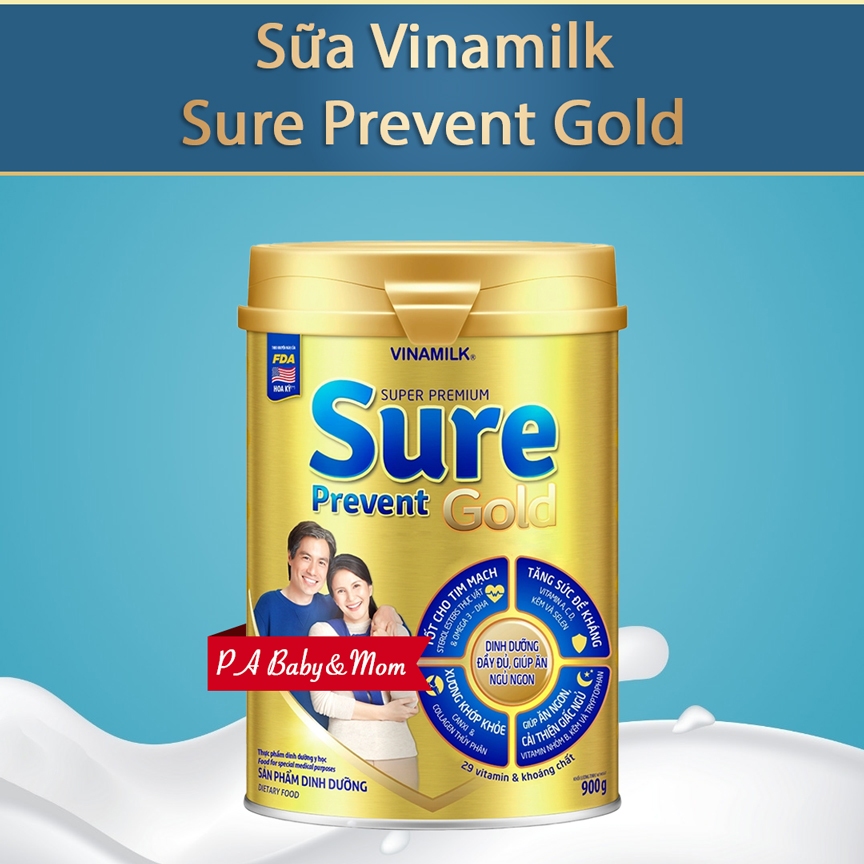 Sữa Bột Vinamilk Sure Prevent Gold Hộp 900g - Chính hãng Date 10/2025 ...