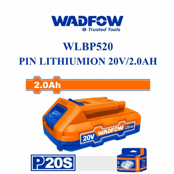 P.i.n Lithium-Ion 20V/2.0Ah WADFOW WLBP520 hàng chính hãng | Shopee ...