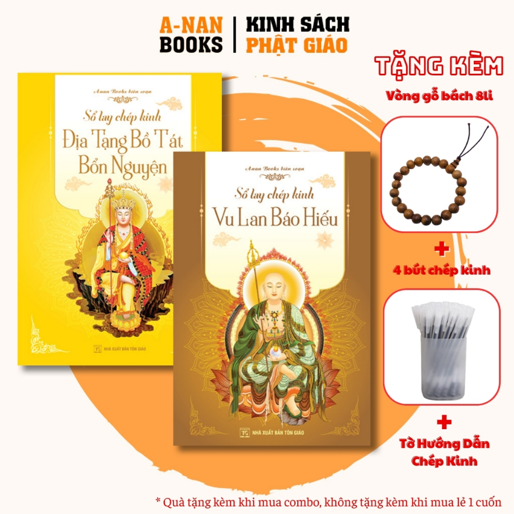 Combo Vở Sổ Chép Kinh Địa Tạng in mờ cao cấp và sổ chép kinh Vu Lan in ...