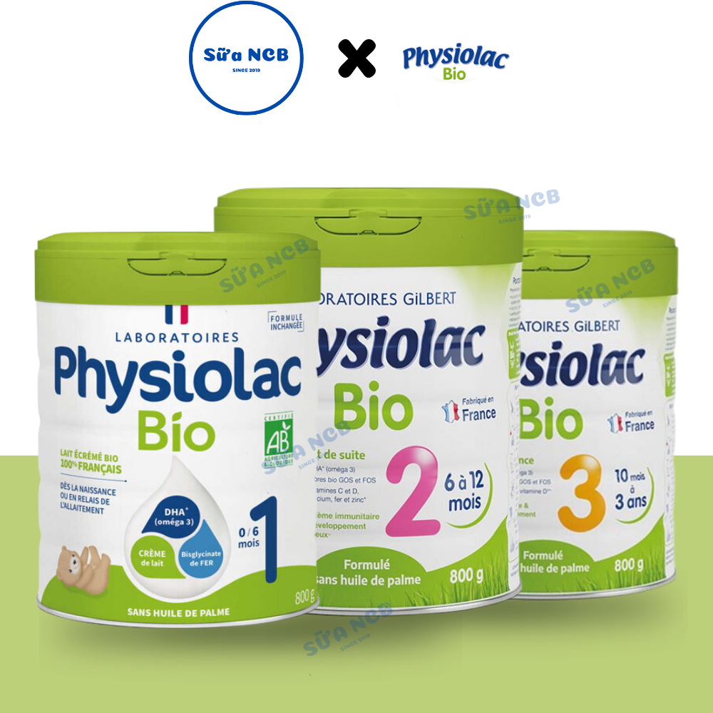 Sữa bột Physiolac Bio nhập khẩu Pháp số 1, 2, 3, 4 - Lon 800g | Shopee ...
