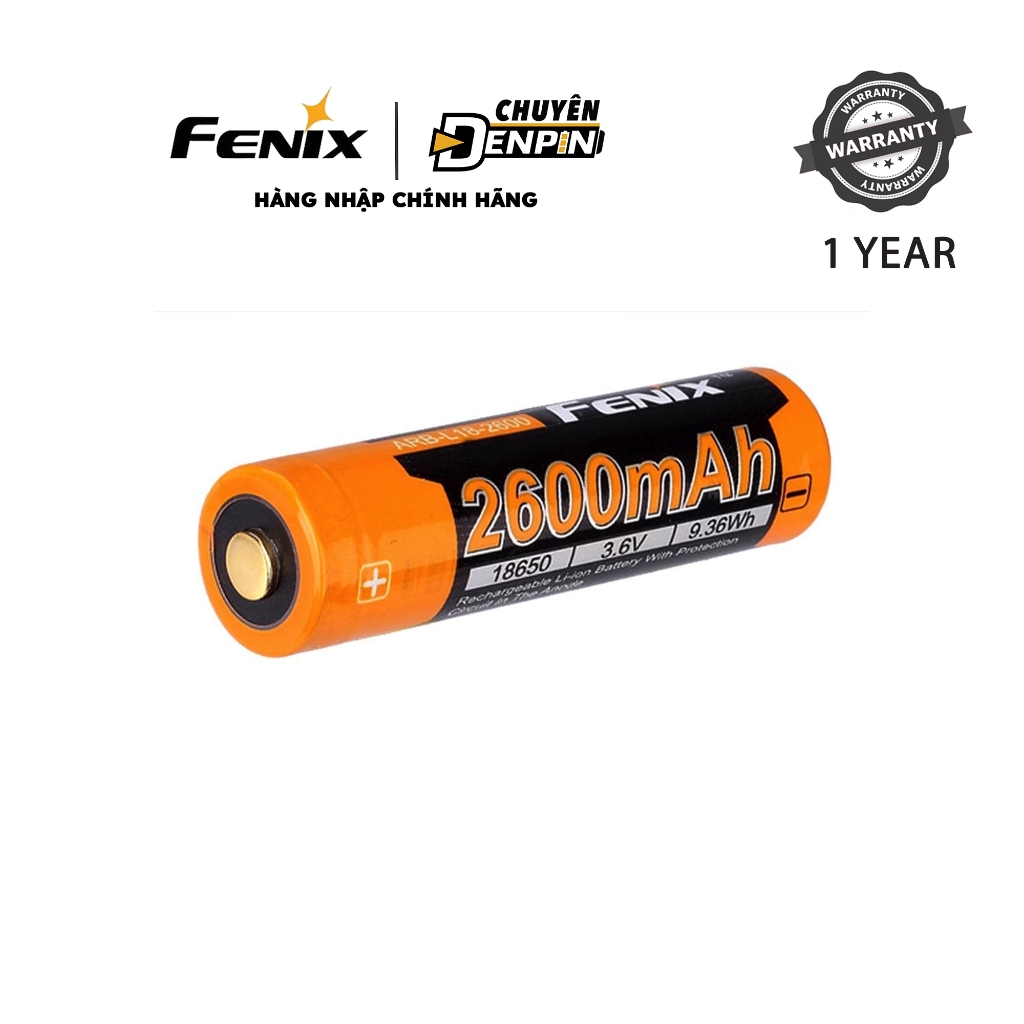 Pin sạc FENIX 18650 dung lượng 2600 mAh ARB-L18-2600 | Shopee Việt Nam