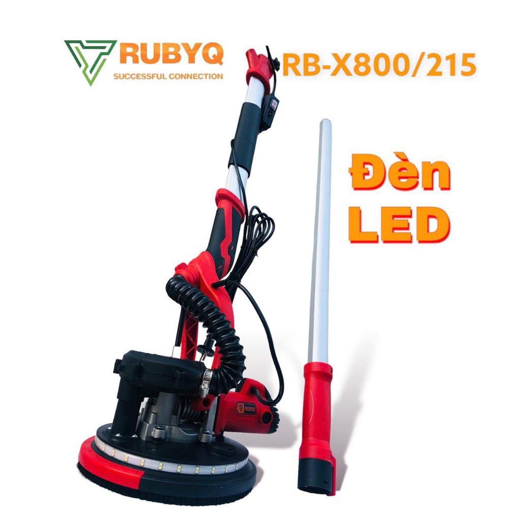 Máy chà tường tay xoa tường dài RUBYQ tặng 6 miếng giấy nhám có ống hút ...