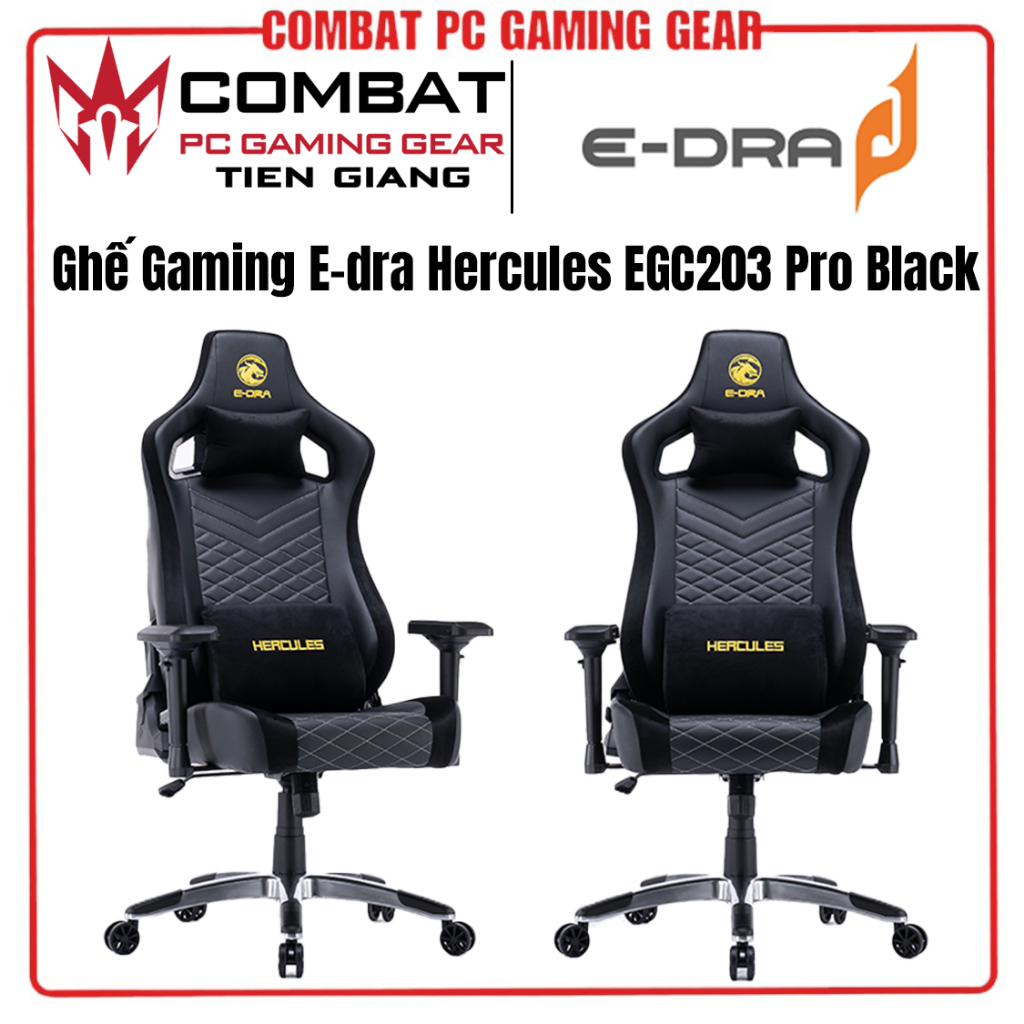 Ghế Gaming E-Dra Hercules EGC203 PRO Black (Hàng chính hãng) | Shopee ...