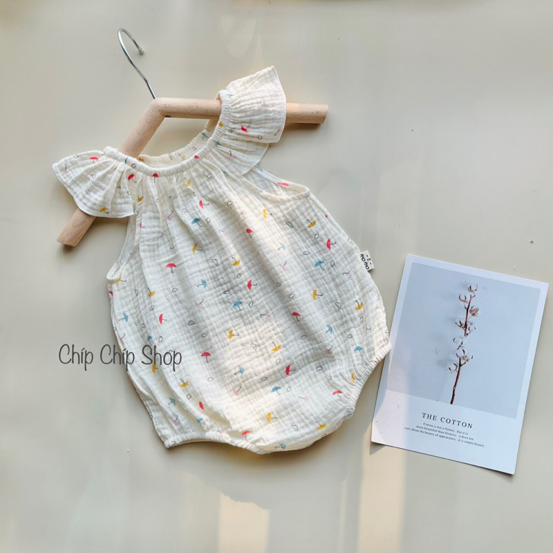 Body cánh tiên xô Organic mềm mát cho bé gái.Chíp Chíp Shop | Shopee ...