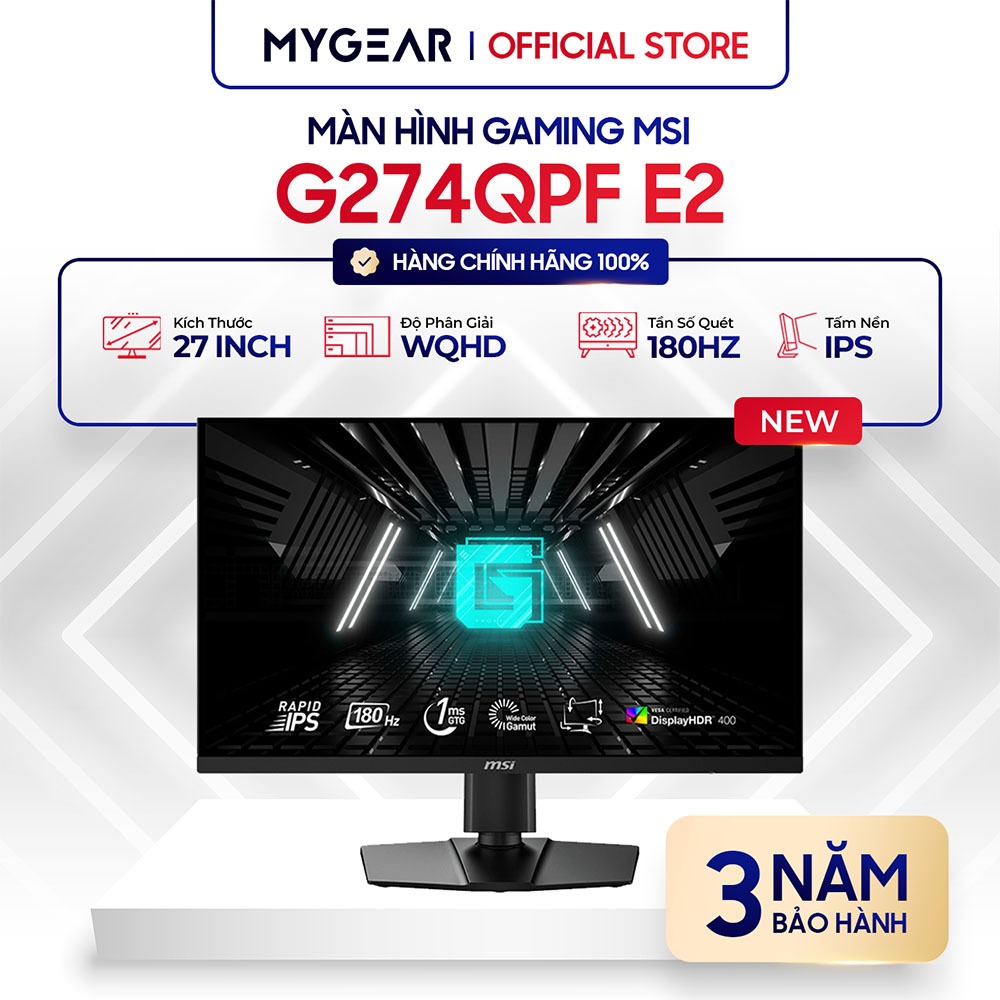 Màn hình - Monitor Gaming MSI G272QPF/ G274QPF E2 27 Inch WQHD IPS 180Hz - Chính hãng - Bảo hành ...