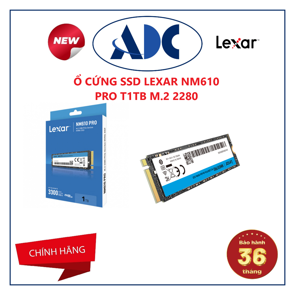 Ổ CỨNG SSD LEXAR NM610 PRO T1TB M.2 2280 PCIE Gen 3x4 | Shopee Việt Nam
