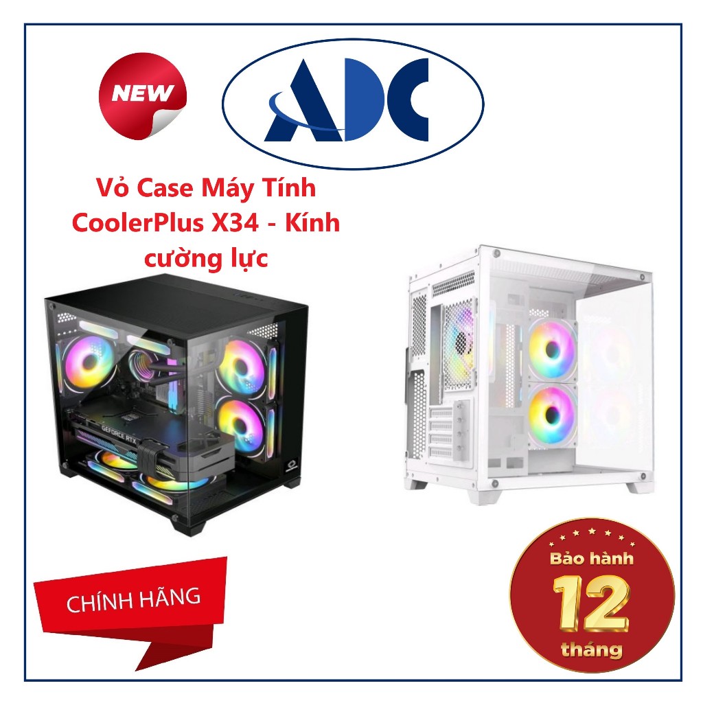 [Full VAT] Vỏ Case Máy Tính CoolerPlus X34 - Kính cường lực | Shopee ...