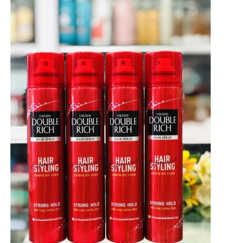 keo xịt giữ nếp kiểu tóc Double Rich hair Spray 170ml | Shopee Việt Nam