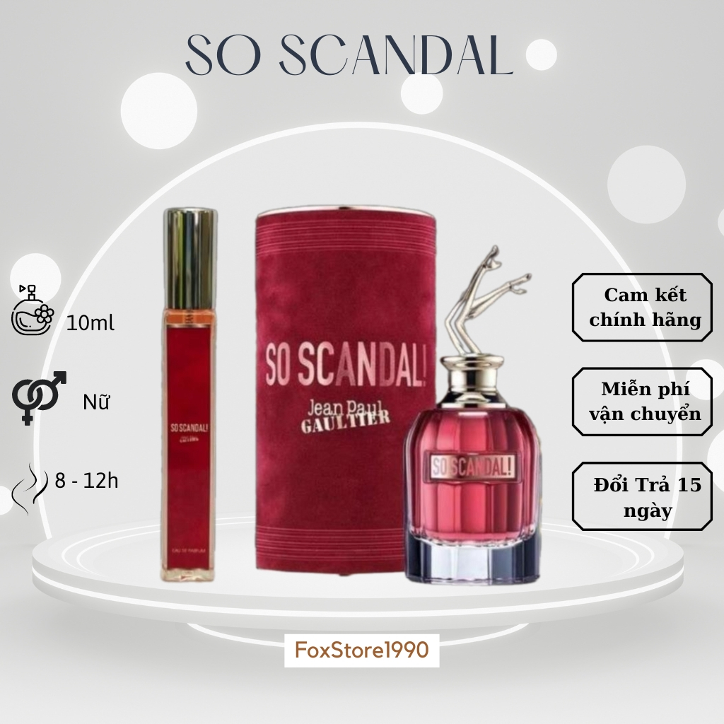 Nước Hoa Nữ Jean Paul Gaultier So Scandal Chiết 10ml - FoxStore | Shopee Việt Nam