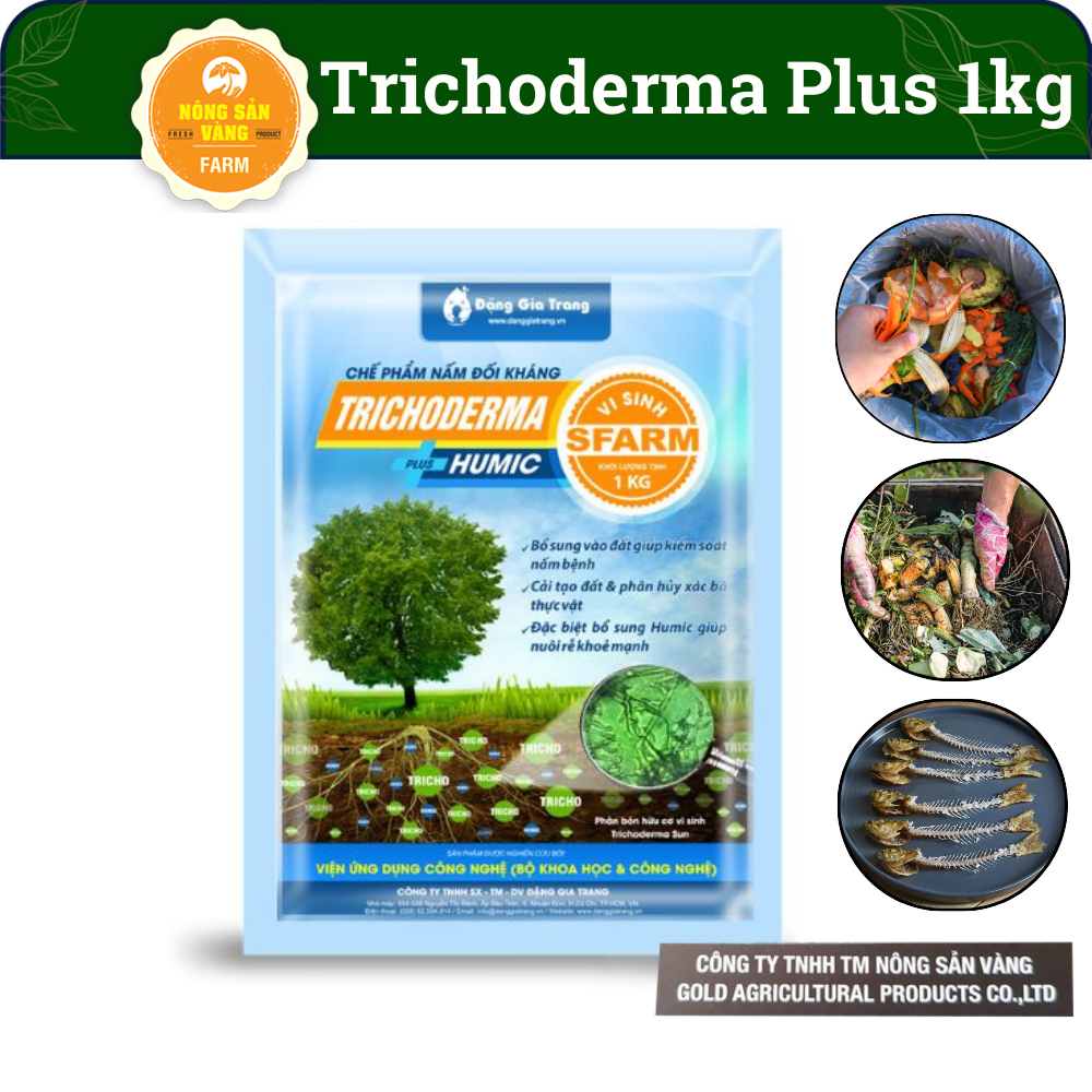 Chế Phẩm Nấm Đối Kháng Trichoderma Plus Sfarm Túi 1kg, Bổ Sung Vi Sinh ...
