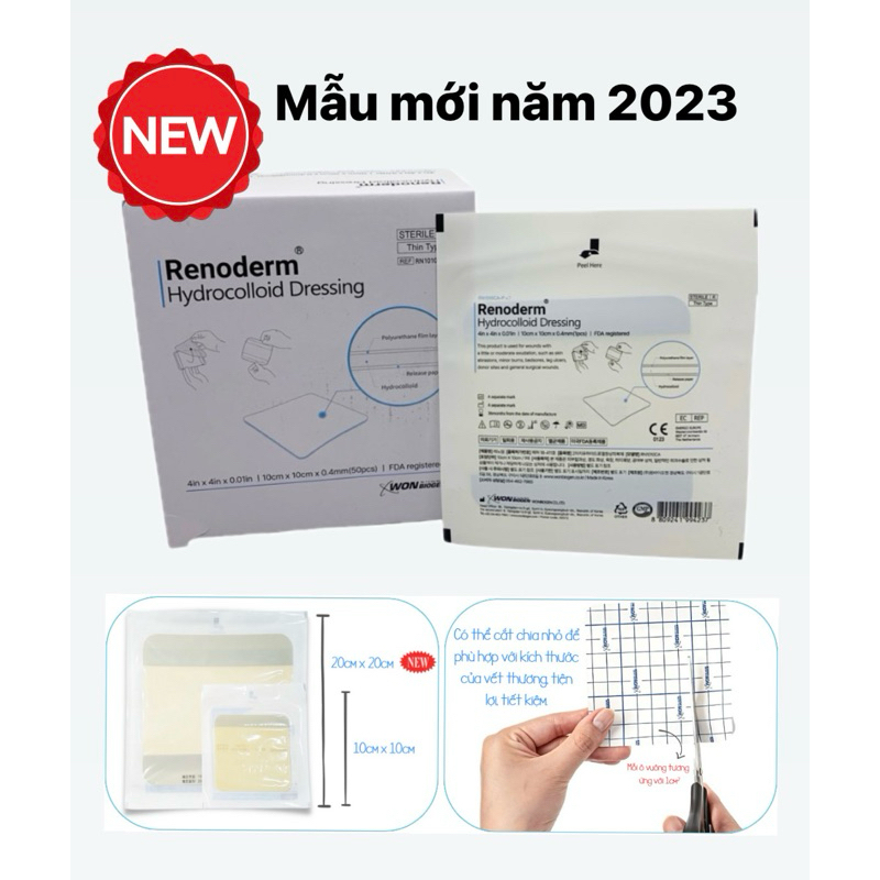[Hàng chính hãng] Băng Dán HYDROCOLLOID RENODERM - Miếng dán mụn, vết ...
