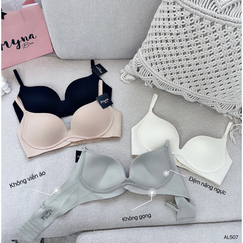 Áo lót su không gọng không viền đệm nhẹ 1CM nâng ngực Myna Bra: AL507 | Shopee Việt Nam
