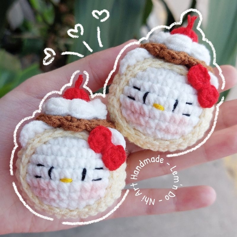 Móc khóa len Hello Kitty | Móc khóa len Hello Kitty Cosplay Pudding | Shopee Việt Nam