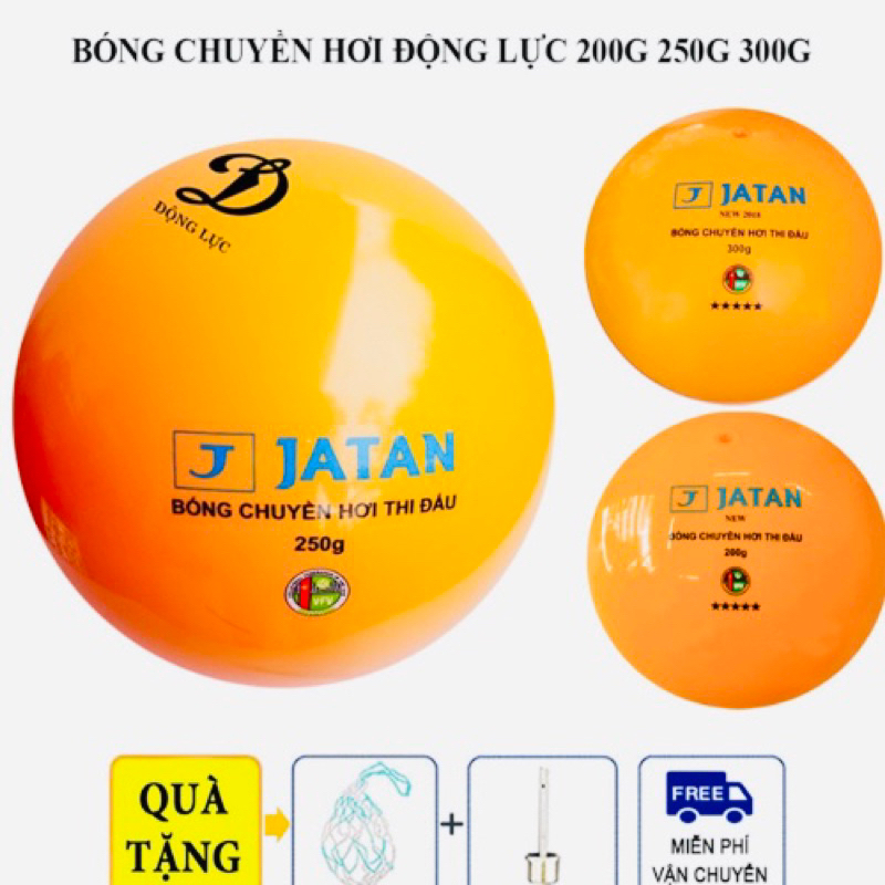 Bóng Chuyền Hơi Động Lực JATAN CHÍNH HÃNG 250G,200G,300G tặng túi lưới và kim bơm tiêu chuẩn ...