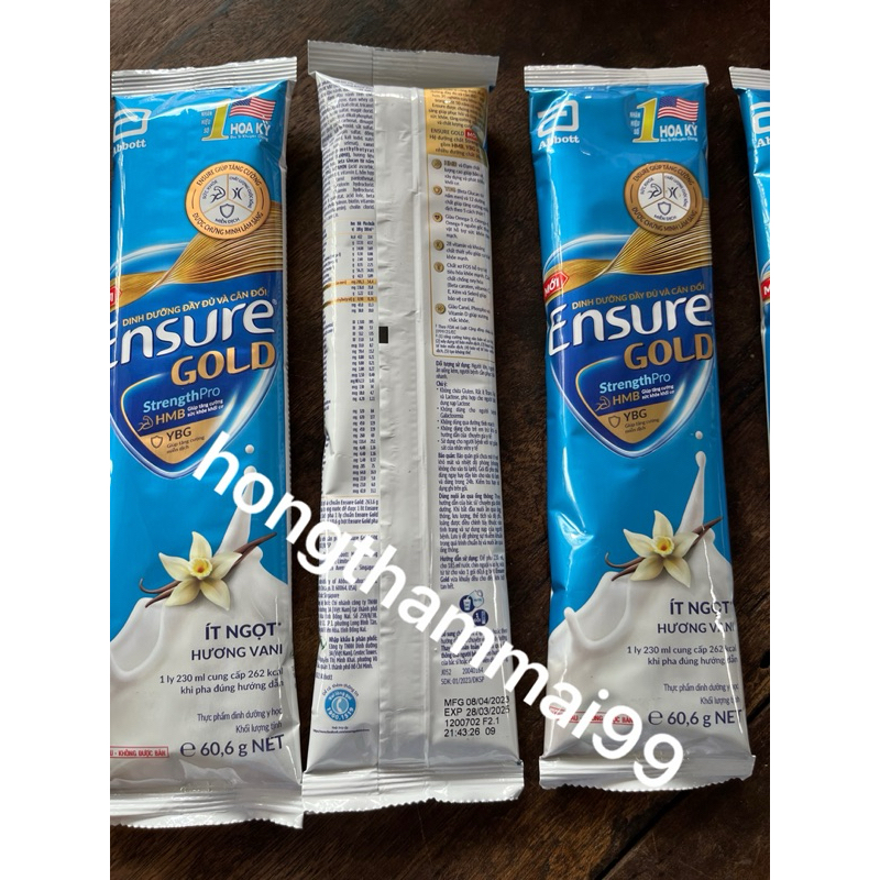 combo 10 gói ensure vani 60,6g/gói date 2026 | Shopee Việt Nam