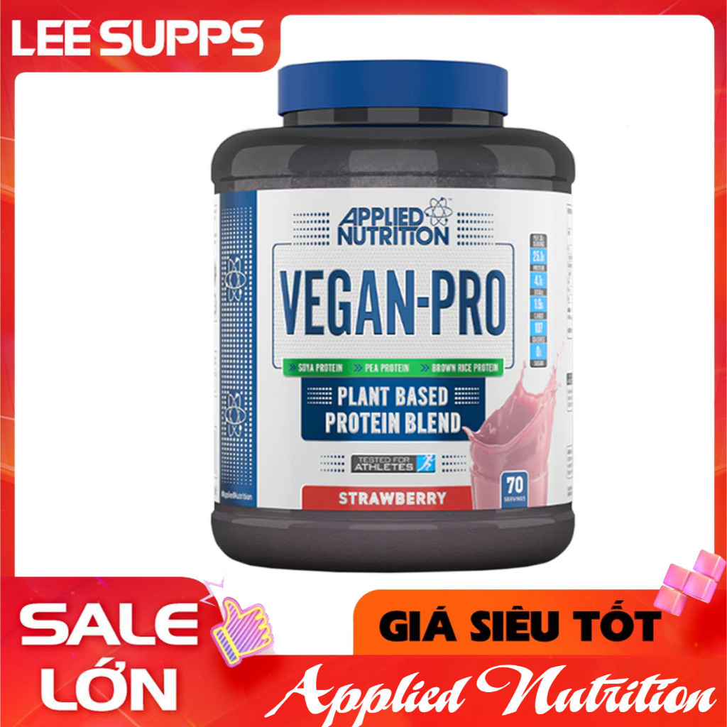 Whey thực vật VEGAN PRO 70 lần dùng Applied Nutrition vị Dâu - Whey ...