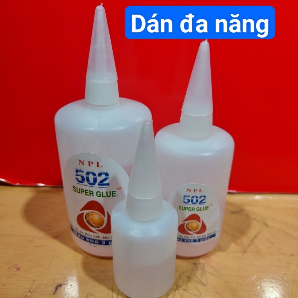 Keo 502 lớn lọ tròn siêu dính 50ml(30gram), 100ml(70gram), 200ml ...