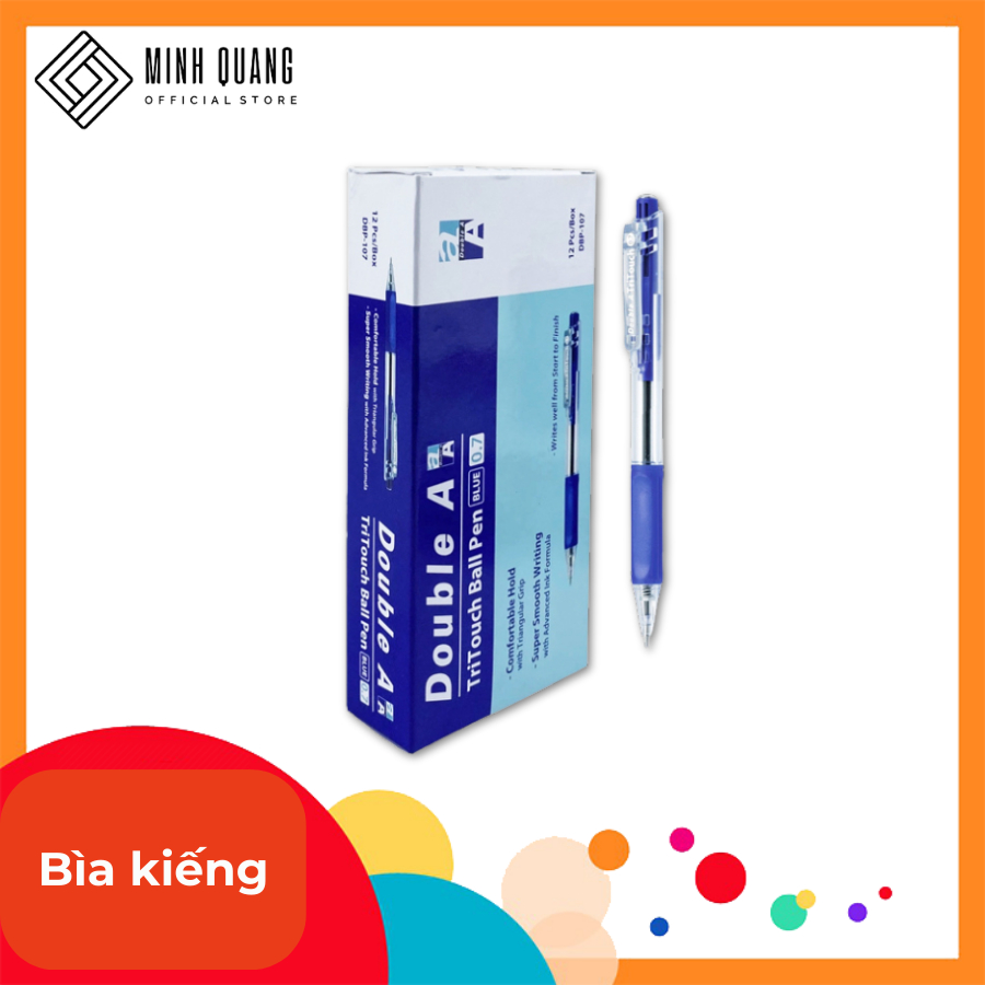 Bút bi Double A Tritouch 0.7mm màu xanh chính hãng, nét đậm | Shopee ...