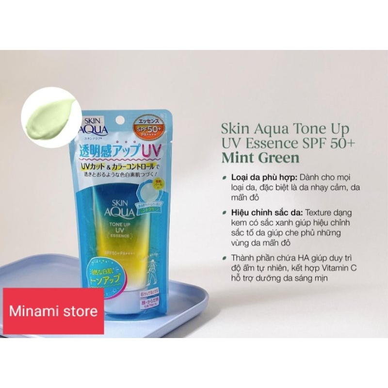 Kem Chống Nắng Sunplay Skin Aqua Tone Up UV Milk Mint Green SPF50+ PA ...