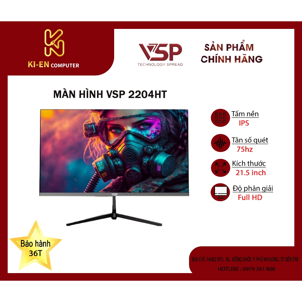 MÀN HÌNH PC VSP 22 inch FULL VIỀN V2204HT | Shopee Việt Nam