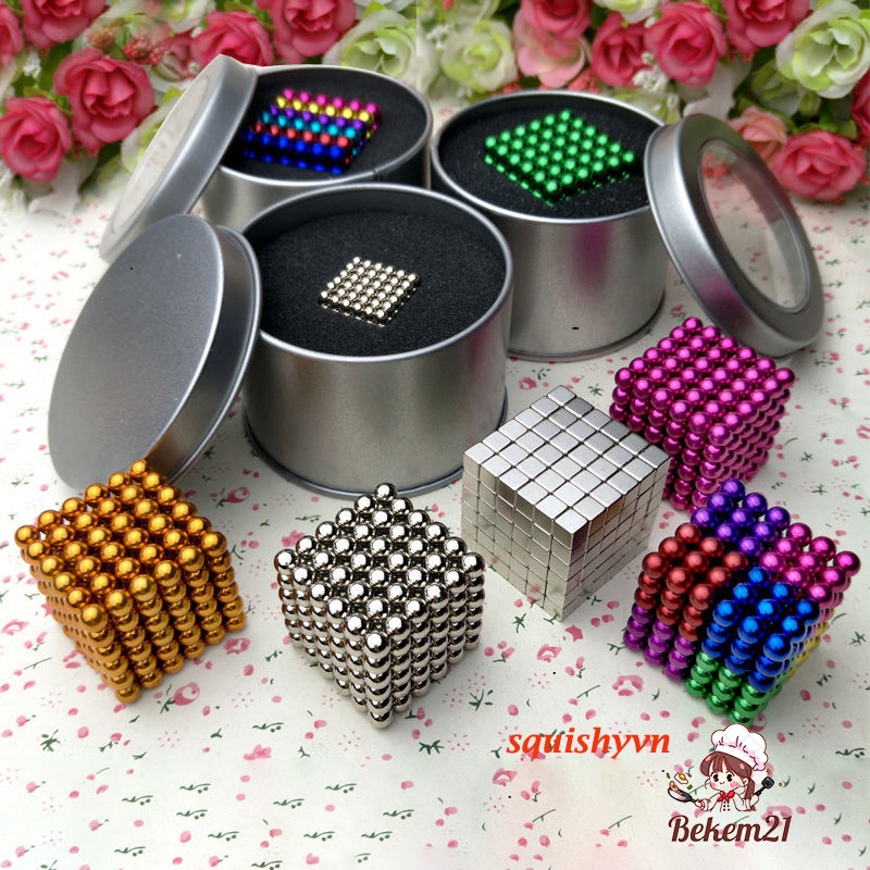 Bi Nam Châm Tròn - Bucky Ball 5mm 8 Màu Bộ nam châm hút từ Bucky Balls 216 viên nhiều màu ...