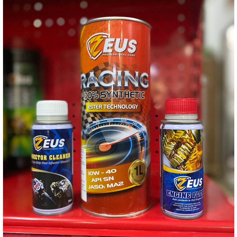Nhớt ZEUS RACING 10W40 (TẶNG SÚC ĐỘNG CƠ & SÚC KIM PHUN côn tay và xe ...