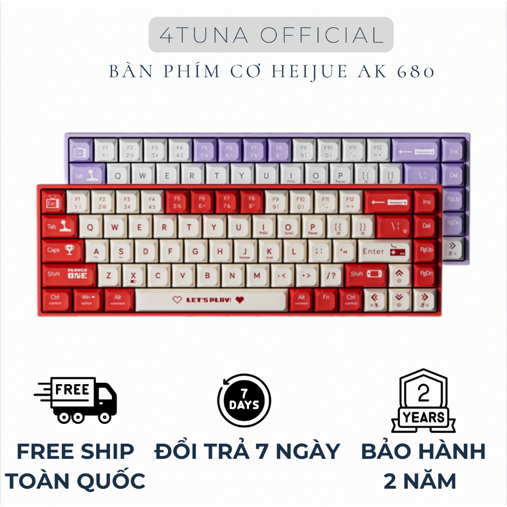 Bàn Phím Cơ Gaming HEIJUE AK 680 [ CHÍNH HÃNG ] Full Box, kết nối typeC ...