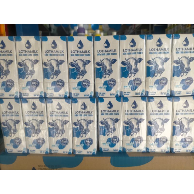 [ HOẢ TỐC HCM] [ HSD tháng 6/2024] Combo 24 hộp sữa tươi Long Thành 180ml ( Nửa thùng) | Shopee ...