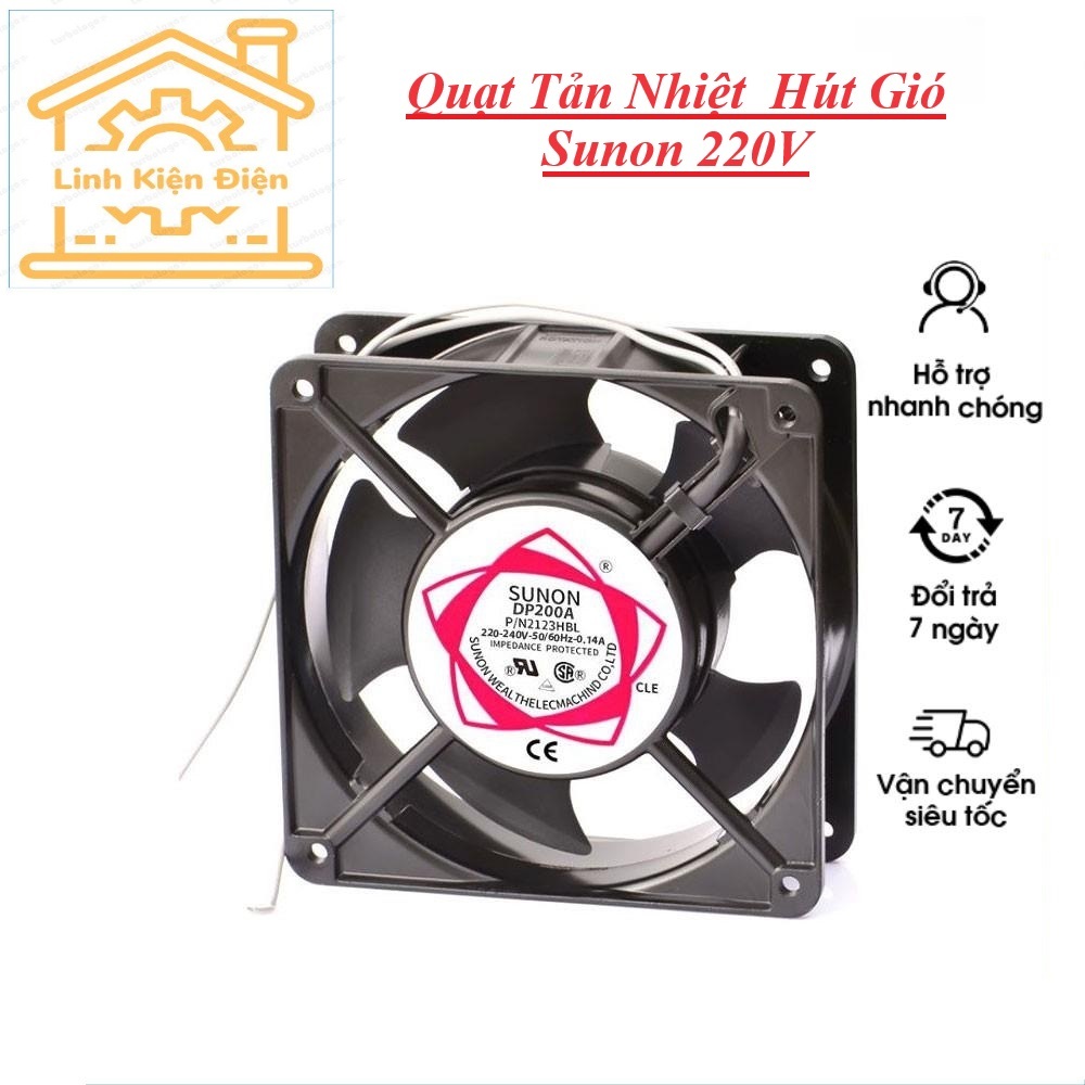 Quạt Tản Nhiệt 220V , Quạt Hút Gió Sunon 120mm 220V. | Shopee Việt Nam