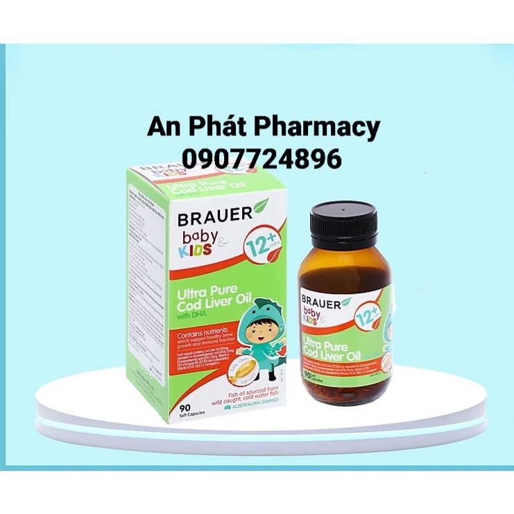 Viên Uống Brauer Baby & Kids Ultra Pure Cod Liver Oil With DHA Bổ Sung ...