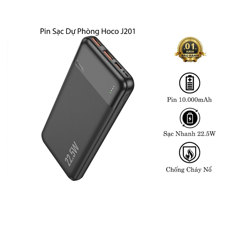 Pin Sạc Dự Phòng Hoco J201/J201A, Dung Lượng 10000mAh/20000mAh, Hỗ Trợ ...