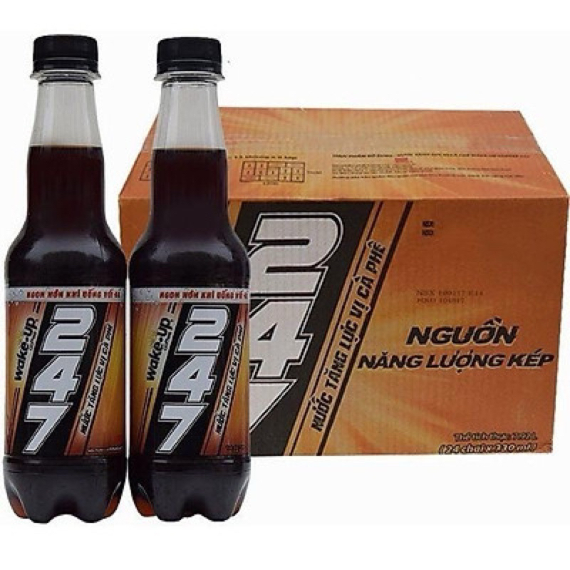 Thùng nước tăng lực Wake Up 247 vị cafe 24 chai 330ml | Shopee Việt Nam