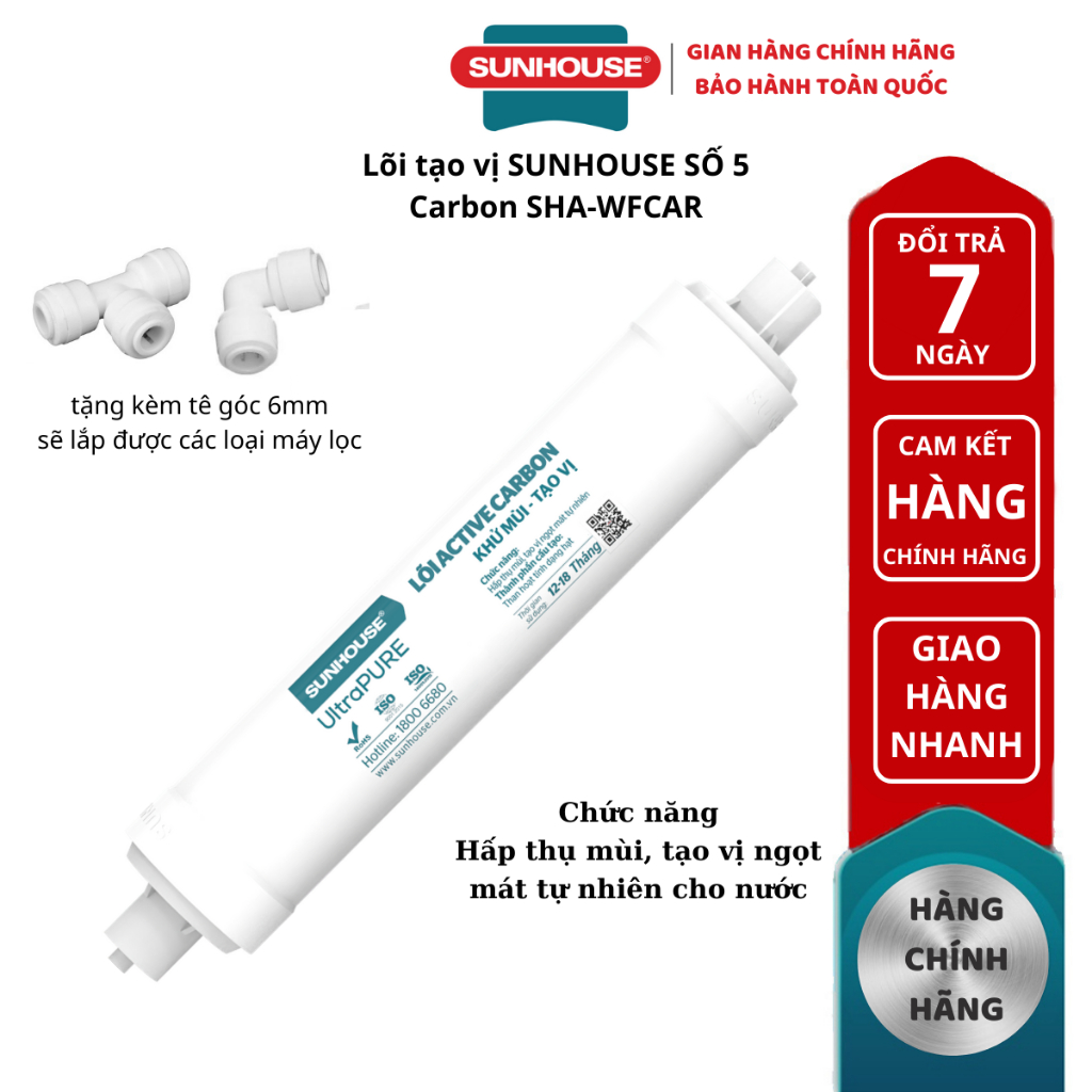 [chính hãng] Lõi lọc nước chức năng tạo kháng số 5 SUNHOUSE Carbon SHA-WFCAR - Hàng chính hãng ...