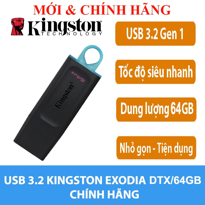 USB 3.2 Gen 1 Kingston DataTraveler Exodia 64GB 32GB , DT100G3 32GB | Shopee Việt Nam