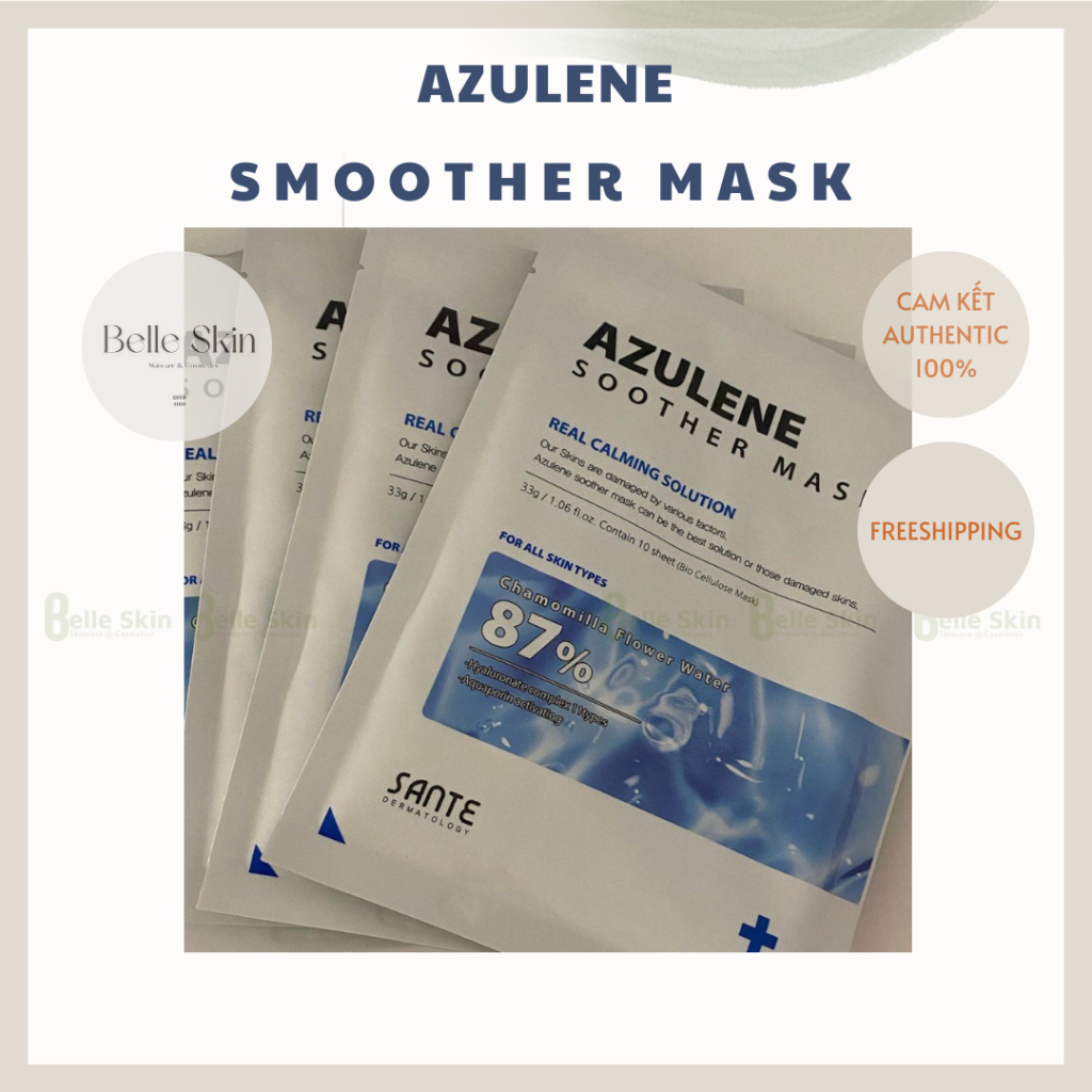 [Lẻ 1 miếng] Mặt Nạ Phục Hồi Sante Azulene Soother Mask | Shopee Việt Nam