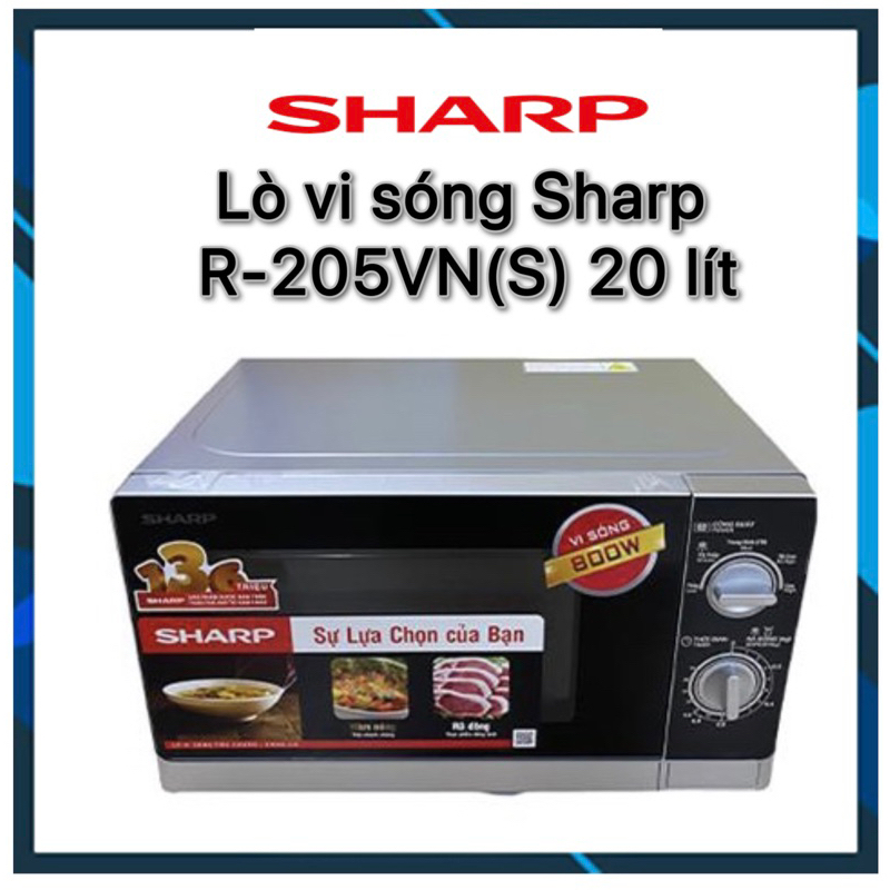 Lò vi sóng Sharp R-205VN(S) 20 lít hàng 100% chính hãng | Shopee Việt Nam