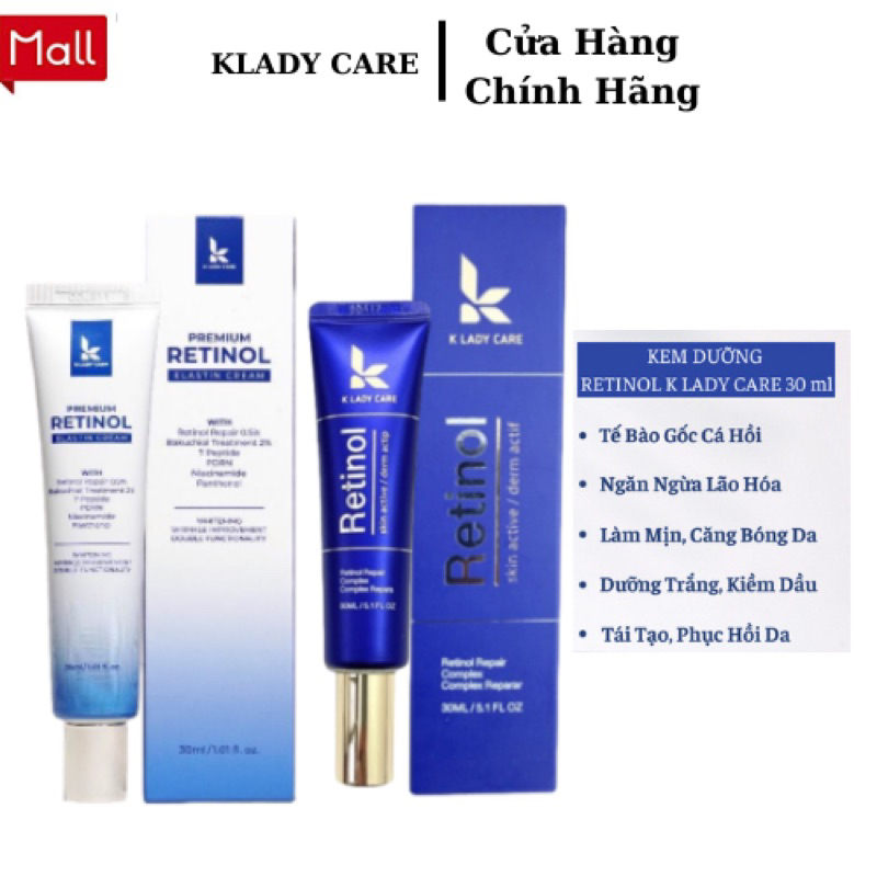 Kem Retinol k lady care,Kem Dưỡng K Lady Care 0.5% Retinol 30ml Premium Retinol Elastin Cream ...