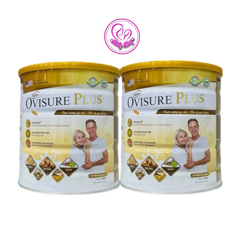 Combo 2 lon sữa hạt OVISURE PLUS bản cao cấp vị lúa mạch xương khớp ...