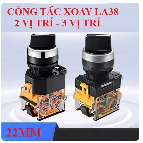 Công Tắc Xoay 2 Vị Trí,Xoay 3 Vị Trí Phi 22mm LA38 | Shopee Việt Nam
