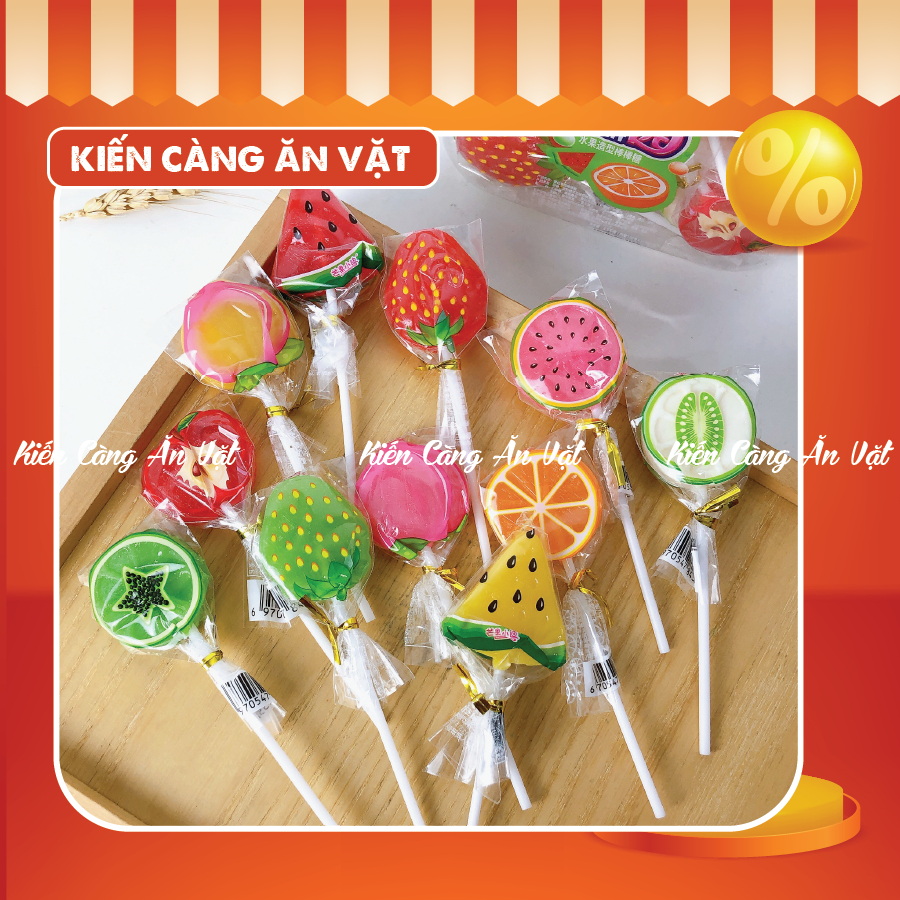 Kẹo Mút Trái Cây Mix Vị Que Lớn, Kẹo Mút Hoa Quả Dâu Tây / Việt Quất ...