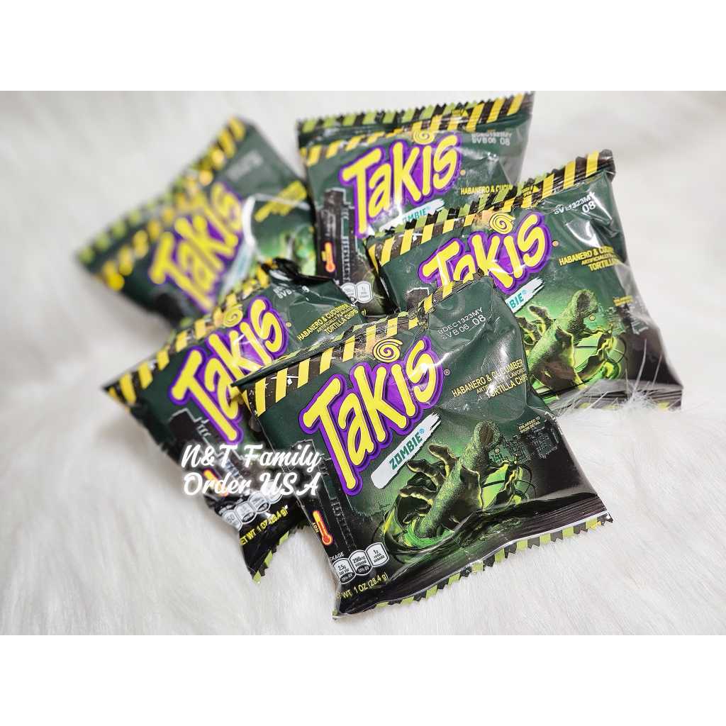 Takis Zombie 1oz size bag, Habanero & Cucumber Rolled Tortilla Chips ...