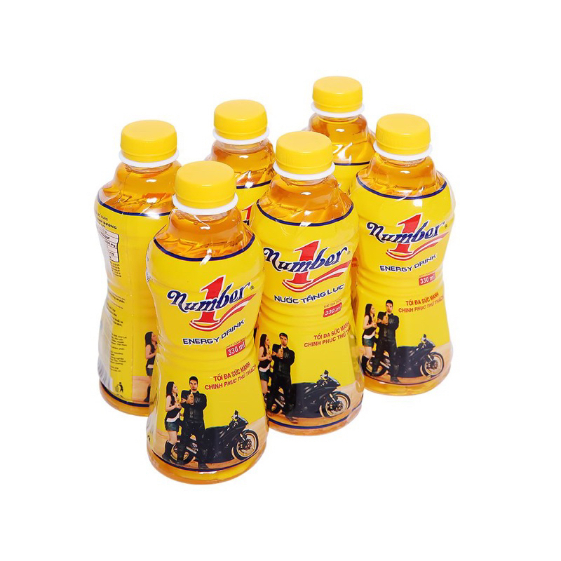 Thùng/Lốc 6 Chai Nước Tăng Lực Number One Vàng chai 330ml Nước Ngọt ...